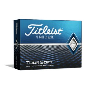 titleist tour soft golf balls, white, (one dozen)