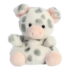 aurora® adorable palm pals™ piggles spotted piglet™ stuffed animal - pocket-sized play - collectable fun - white 5 inches