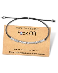 tarsus white elephant gifts, morse code bracelets jewelry gifts for women men best friend