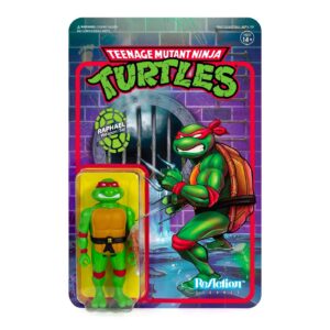 super7 teenage mutant ninja turtles raphael 3.75 in reaction figure