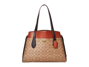 coach lora carryall b4/tan rust one size