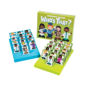 fun express community helpers who's that game - 32 pieces - educational and learning activities for kids