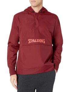 spalding men's varsity pullover hoodie, maroon, l