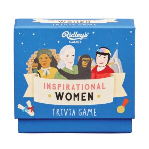 ridley’s inspirational women trivia card game – quiz game for adults and kids – 2+ players – includes 80 cards with unique questions – fun family game – makes a great gift