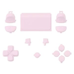 extremerate replacement d-pad r1 l1 r2 l2 triggers touchpad action home share options buttons for p s 4 controller, cherry blossoms pink full set buttons repair kit for p s 4 slim pro controller