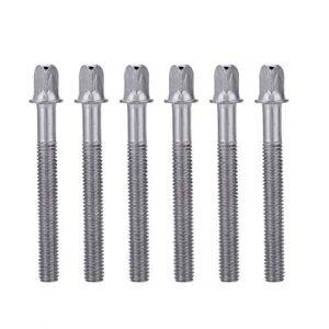 6pcs screw rods standard 6 * 70mm bass drum tension rods percussion drum tension rod replacement accessory for bass drum repair parts