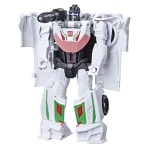 transformers bumblebee cyberverse adventures action attackers: 1-step wheeljack action figure, gravity cannon action attack move, 4.25-inch