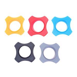 supvox microphone ring anti-rolling mic protection silicone ring stand replacement for ktv device replacement 5pcs (orange blue black gray and red one for each)