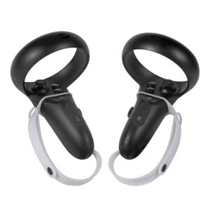 hijiao design silicone knuckle strap for oculus quest/oculus rift s touch controller grip accessories (1 pair) (gray)