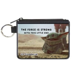 buckle-down women's standard zip wallet star wars the child small, multicolor, 6.5" x 3.5"