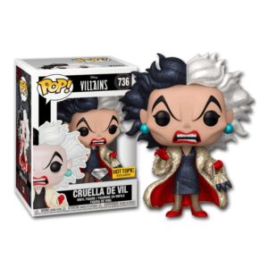 funko pop disney villains cruella de vil vinyl figure - pop 736 - diamond collection exclusive