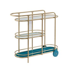 sauder coral cape bar cart/pantry cabinets, satin gold finish