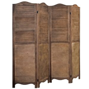 room divider privacy screen 4 panel room dividers and folding privacy screens 5.6ft.tall rustic wood brown room divider wall separator partition freestanding