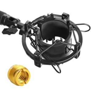 at2020 shock mount - microphone mounts reduces vibration noise and shockmount improve recording quality for audio technica at2020 at2020usb+ at2035 atr2500 at4040 condenser mic by youshares