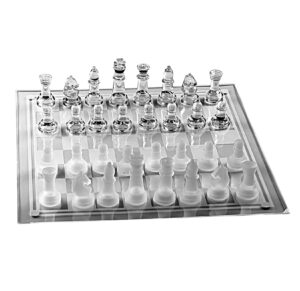 upgraded acrylic chess board anti-broken elegant glass chess pieces chess game chess set chess game