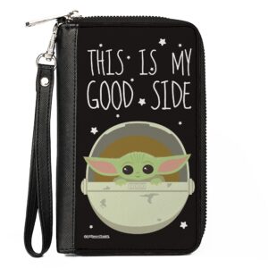 buckle-down women's pu zip around wallet rectangle-star wars the child, 7.5"x4.5"