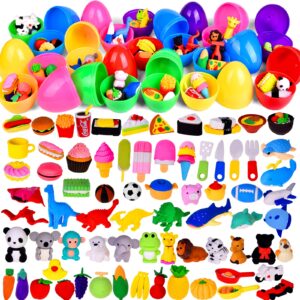 fun little toys erasers with easter eggs cute mini animals food puzzle erasers for kids bulk fillers inside toys