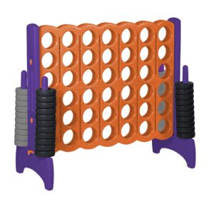 ecr4kids jumbo 4-to-score, giant game, orange, purple