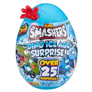 smashers dino ice age mammoth series 3 by zuru surprise egg with over 25 surprises! - slime, dinosaur toy, collectibles, toys for boys and kids, blue