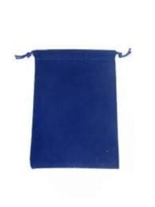 chessex royal blue suede cloth dice bag