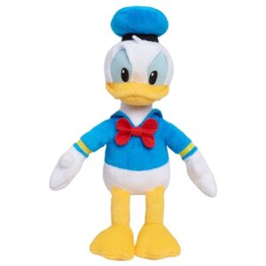 disney junior mickey mouse small plushie donald duck stuffed animal, kids toys for ages 2 up by just play