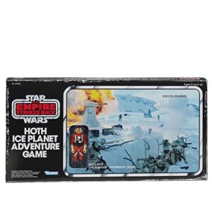 hasbro gaming star wars the empire strikes back hoth ice planet adventure board game; based on the 1980 board game; exclusive luke skywalker (snowspeeder) figure