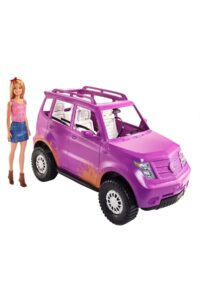 barbie doll and vehicle