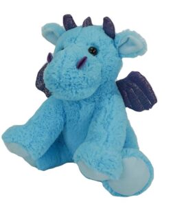 make your own stuffed animal cuddly soft blue dragon 8 inch kit. no sewing required