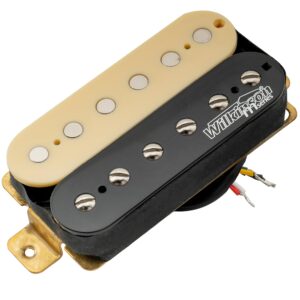 wilkinson vintage tone alnico 5 overwound open style humbucker bridge pickup for electric guitar, zebra