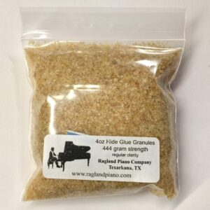 4oz hide glue granules/crystals 444 gram strength regular clarity