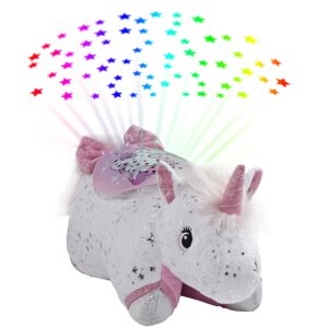 pillow pets glittery unicorn sleeptime lite 11" stuffed animal plush nightlight