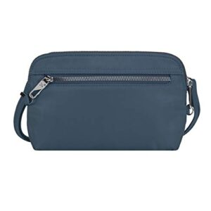 travelon women's anti-theft tailored convertible crossbody clutch, peacock, one size