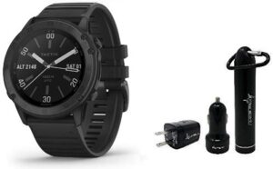 wearable4u - garmin tactix delta, premium gps smartwatch with specialized tactical features, designed to meet military standards with ultimate power pack bundle (black)