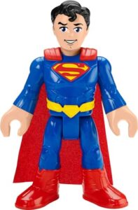 dc super friends imaginext dc super friends superman xl toy 10-in figure with fabric cape for preschool kids ages 3+ years