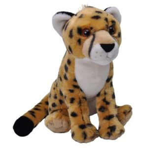 wild republic cheetah, cuddlekins, stuffed animal, 12 inches, gift for kids, plush toy, fill is spun recycled water bottles (23852)