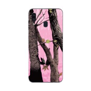 mightyskins skin for samsung galaxy a20 / a30 - pink tree camo | protective, durable, and unique vinyl decal wrap cover | easy to apply, remove, and change styles | made in the usa