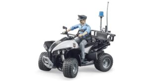 bruder 63011 police quad w light skin policeman and accessories