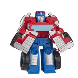 transformers playskool heroes rescue bots academy optimus prime converting toy, 4.5-inch action figure, toys for kids ages 3 and up