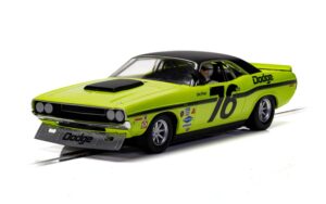 scalextric dodge challenger sam posey #76 1:32 slot race car c4164