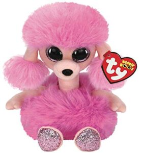 ty uk ltd 2005081 camilla poodle - beanie boos stuffed animal, multicoloured, 15cm