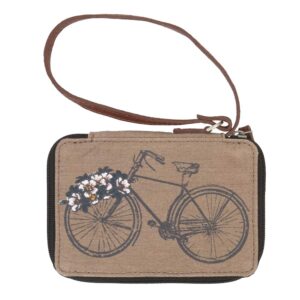 mona b. recycled, upcycled vintage bike canvas collection with vegan leather trim (trust the journey-wallet)