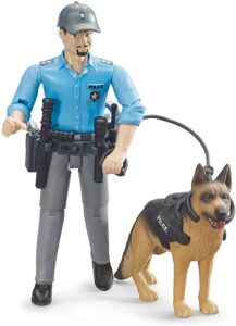 bruder 62150 bworld policeman with dog