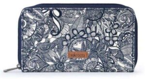 sakroots artist circle zip around wallet spirit desert-navy