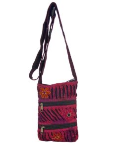 the collection royal flower patch mini crossbody bag (red)