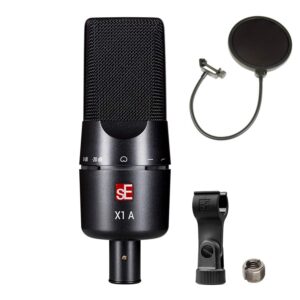 se electronics x1 a large-diaphragm condenser microphone bundle with pop screen filter