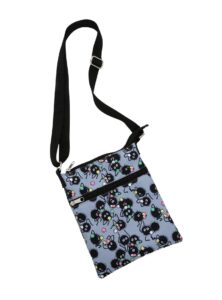 hot topic studio ghibli spirited away soot sprites passport crossbody bag