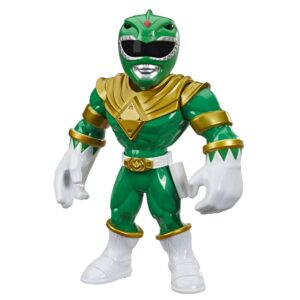 power rangers playskool heroes mega mighties green ranger 10-inch figure, mighty morphin collectible toys, kids ages 3 and up