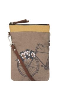 mona b. recycled, upcycled vintage bike canvas collection with vegan leather trim (trust the journey-crossbody)