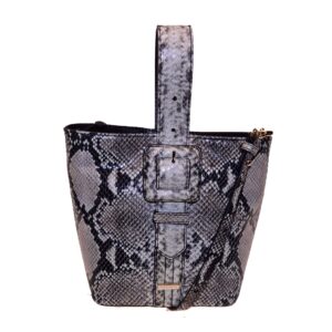 brahmin faith 3 way python embossed leather caviar felix crossbody