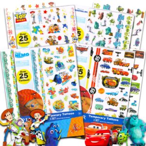 pixar disney party supplies for kids - 100 temporary tattoos party favors. featuring tsum tsum, finding nemo, disney cars, and toy story!